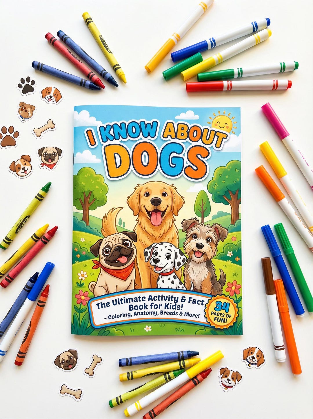 Dogs Activity Book for Kids Ages 5-9, Dog Breeds, Care & Fun Facts ...