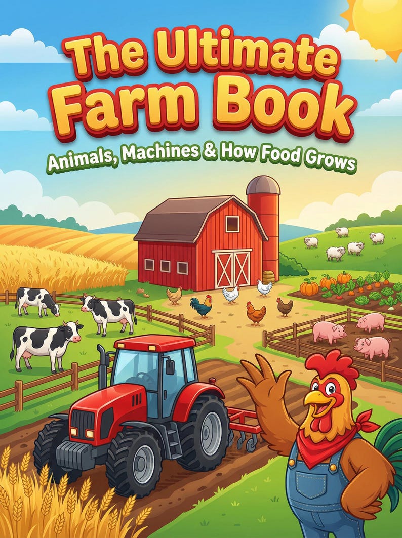 Farm Activity Book for Kids Ages 5-9, Farm Animals, Farm Life & Fun ...