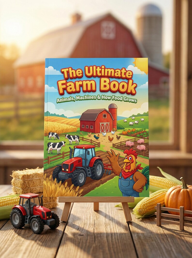 Personalized Farm Activity Book for Kids | Ages 5-9 (digital PDF) - Etsy