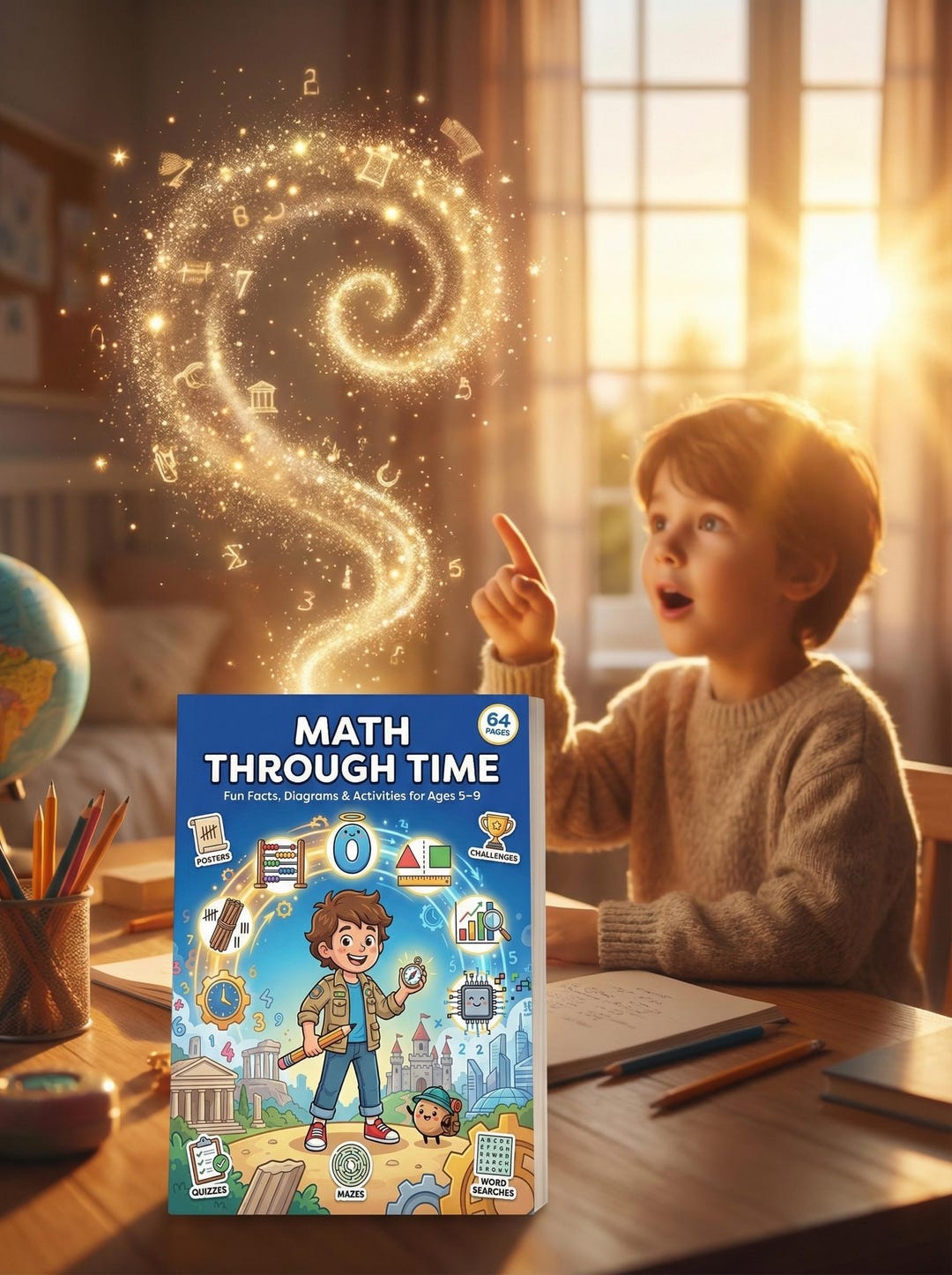 Math History Book for Kids Ages 5-9, Numbers Through Time & Famous ...