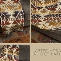Vintage Crochet Pattern Star Points Indian Aztec Throw Blanket ...