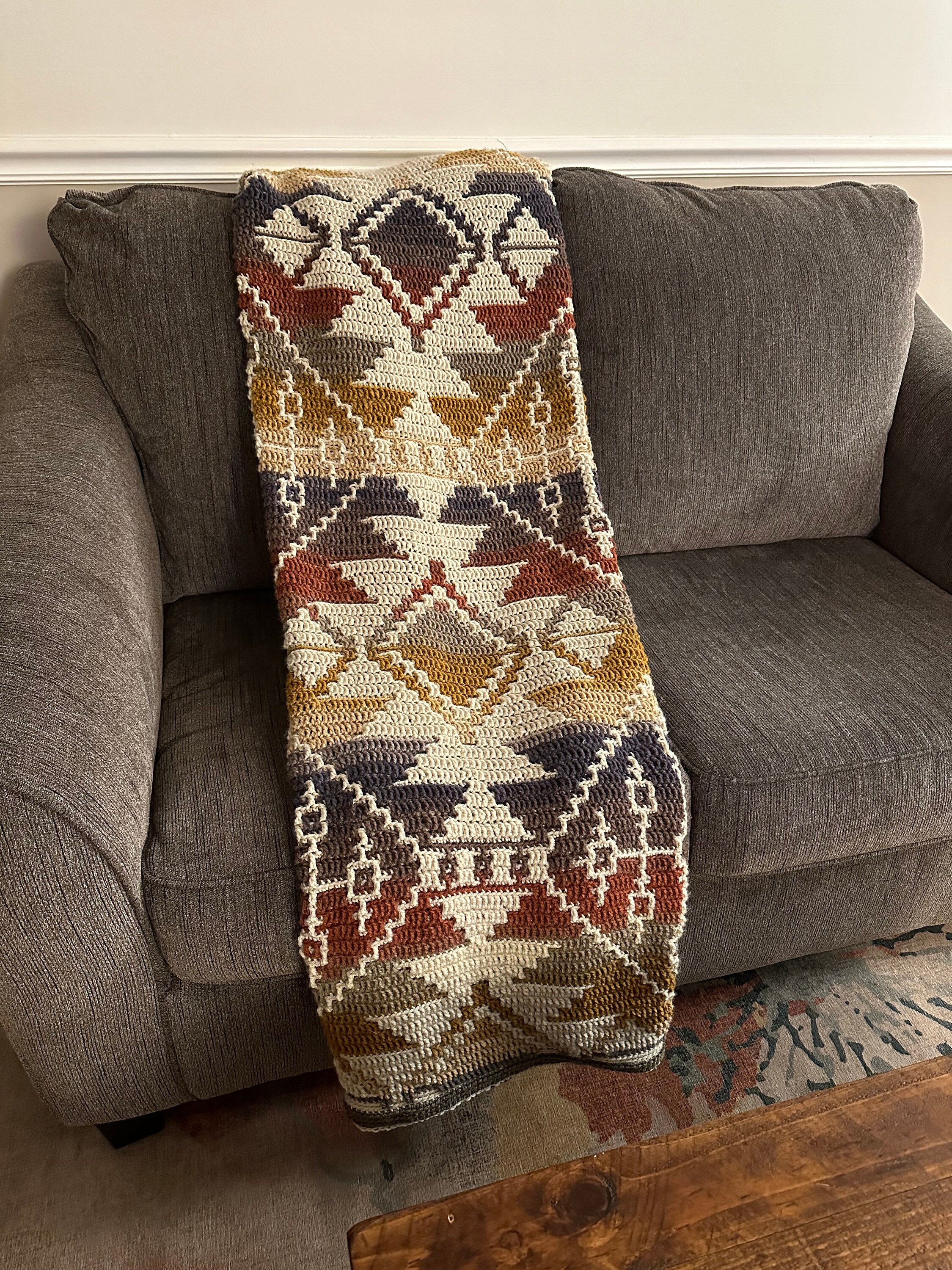 Overlay Mosaic Crochet Aztec Afghan Pattern - Etsy