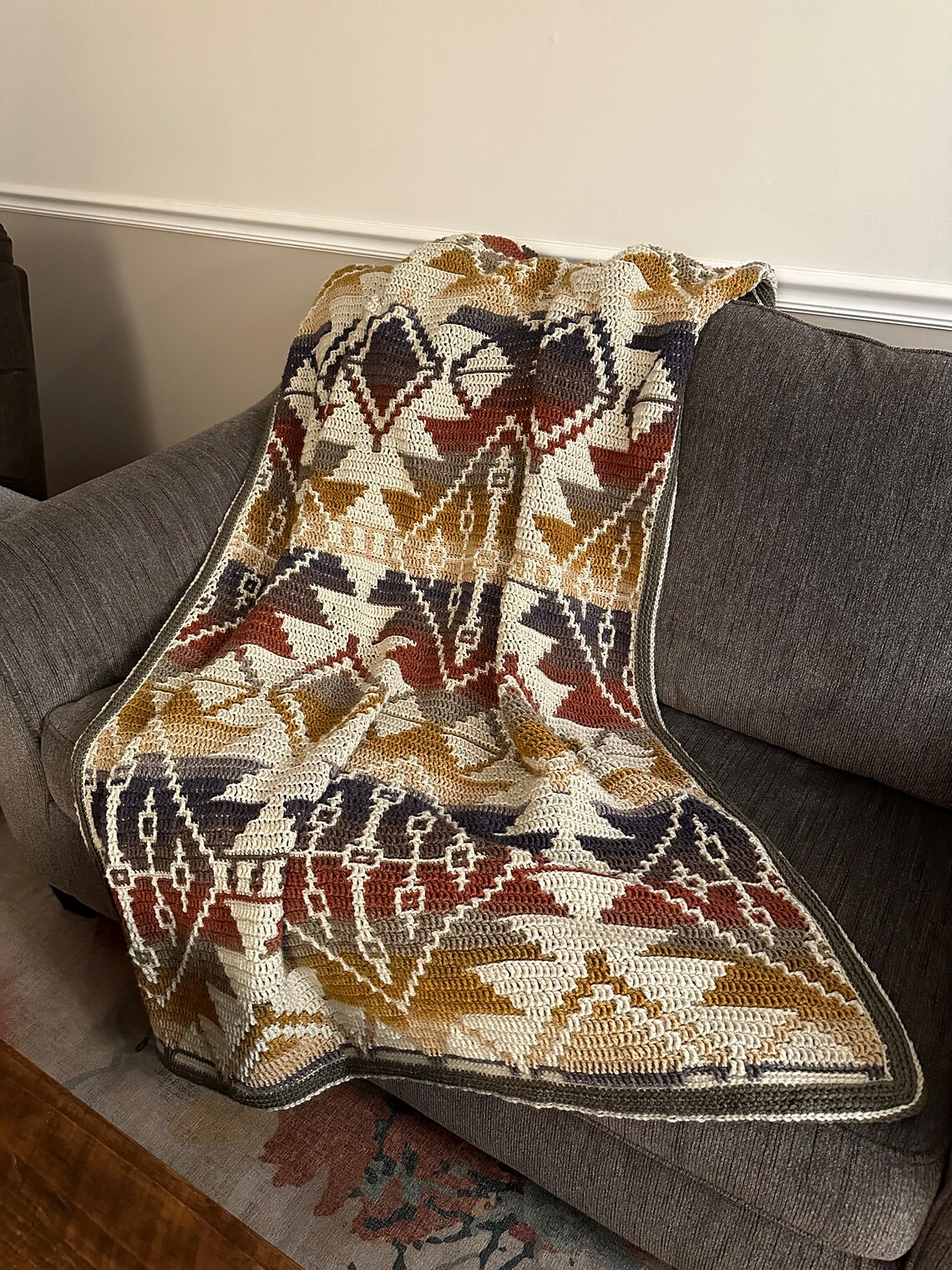 Overlay Mosaic Crochet Aztec Afghan Pattern - Etsy