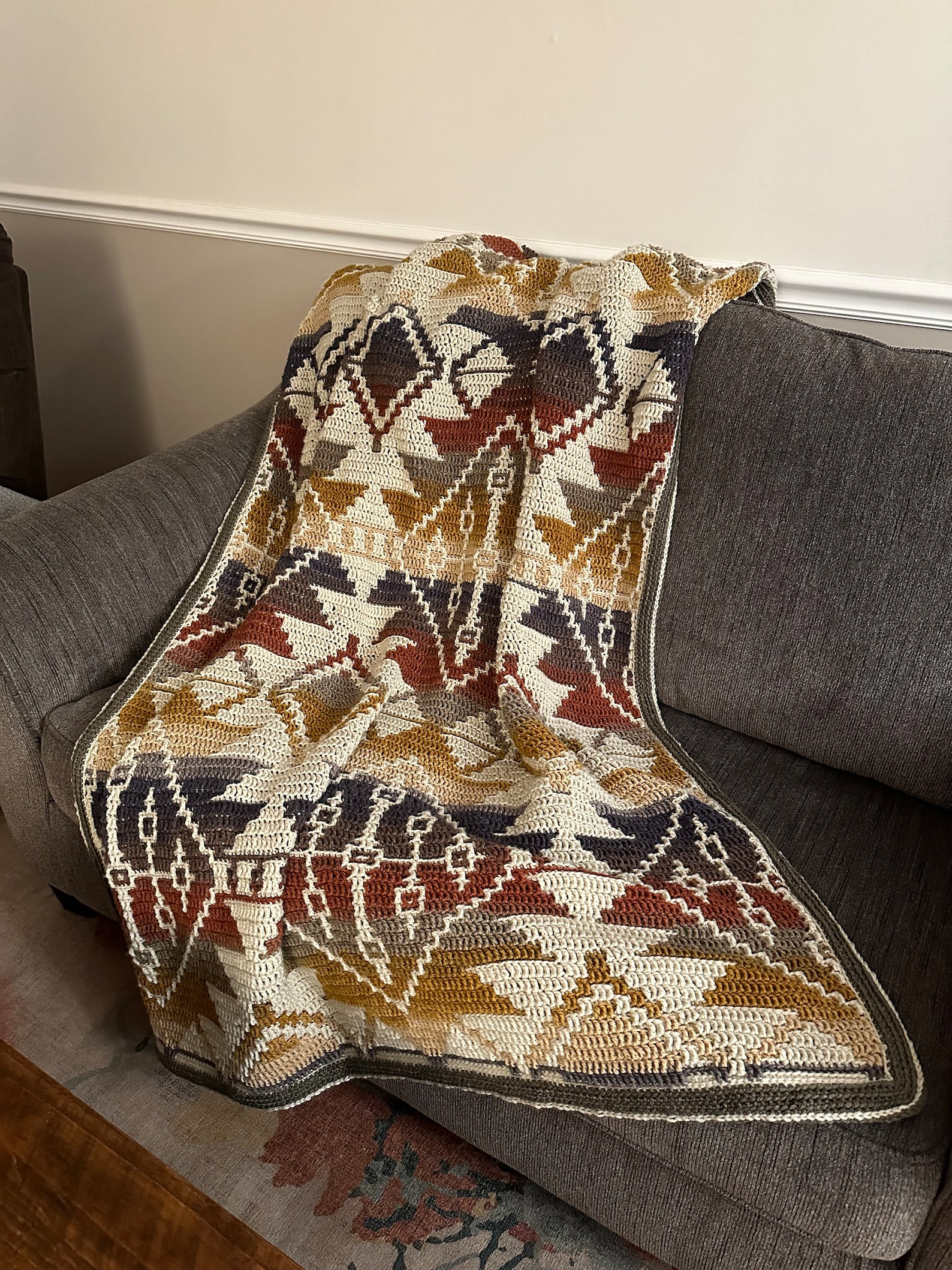 Overlay Mosaic Crochet Aztec Afghan Pattern - Etsy