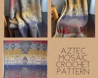 Overlay Mosaic Crochet Aztec Afghan Pattern - Etsy