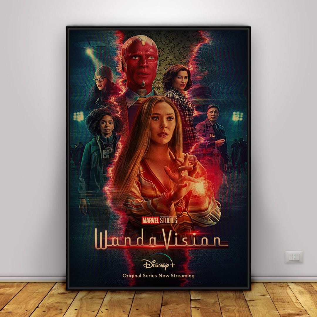 Wandavision Poster | Wanda Maximoff Wall Art | Kraft Paper Print | Gift ...