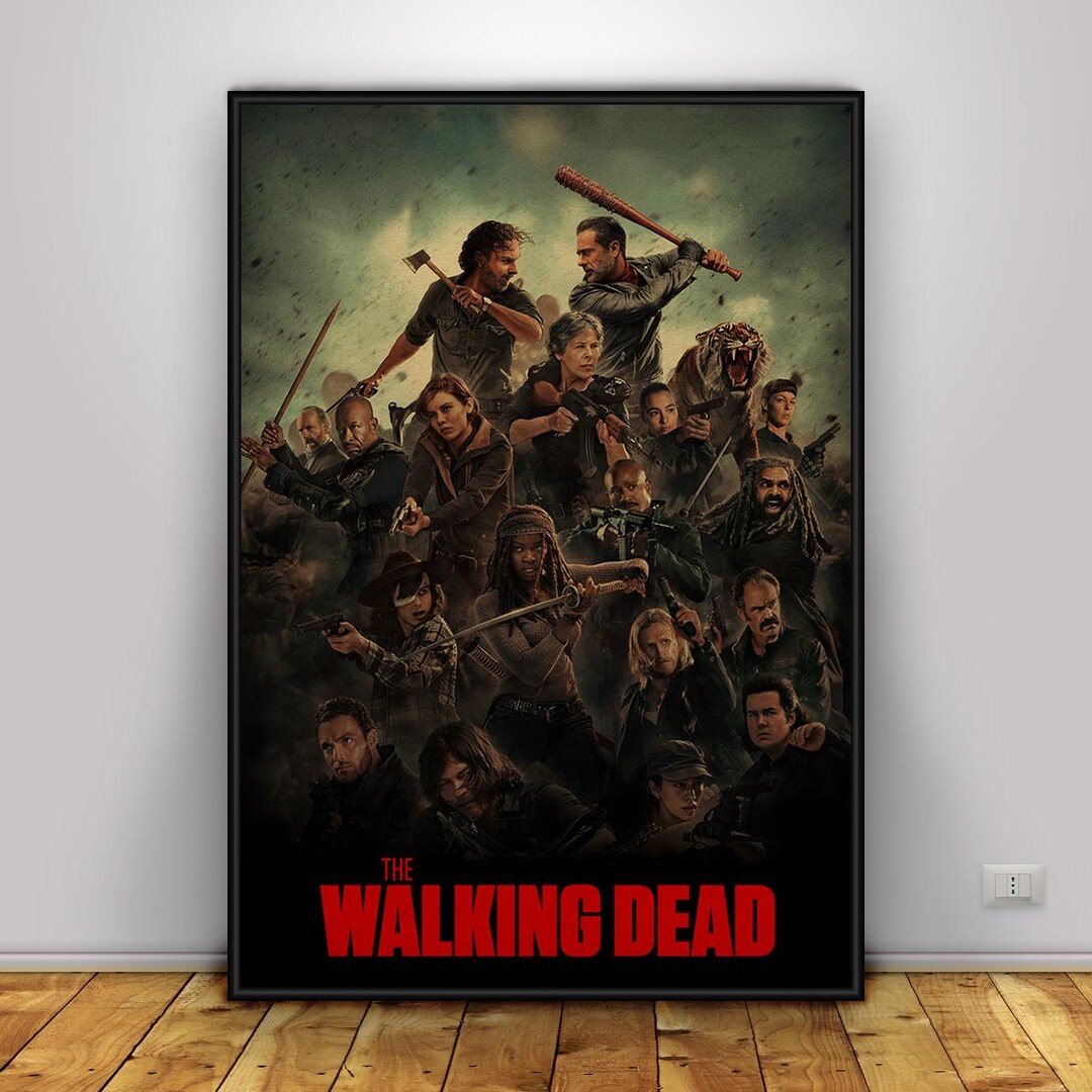The Walking Dead Poster | Rick Grimes Wall Art | Kraft Paper Print ...