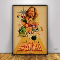 Big Lebowski - the Dude Poster B&W Bathroom Scene - Black and White ...