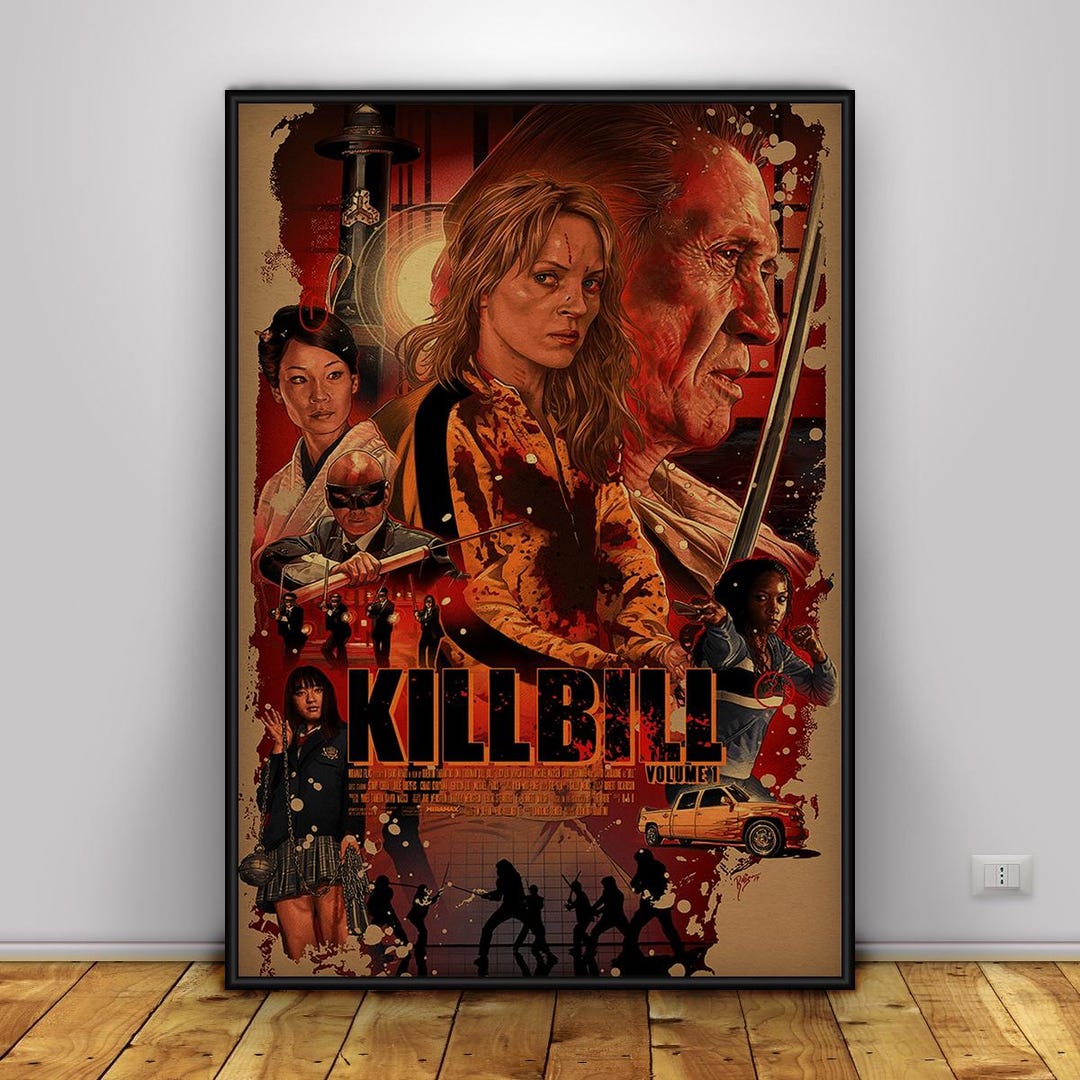 Kill Bill Poster | Tarantino Movie Wall Art | Kraft Paper Print | Gift ...