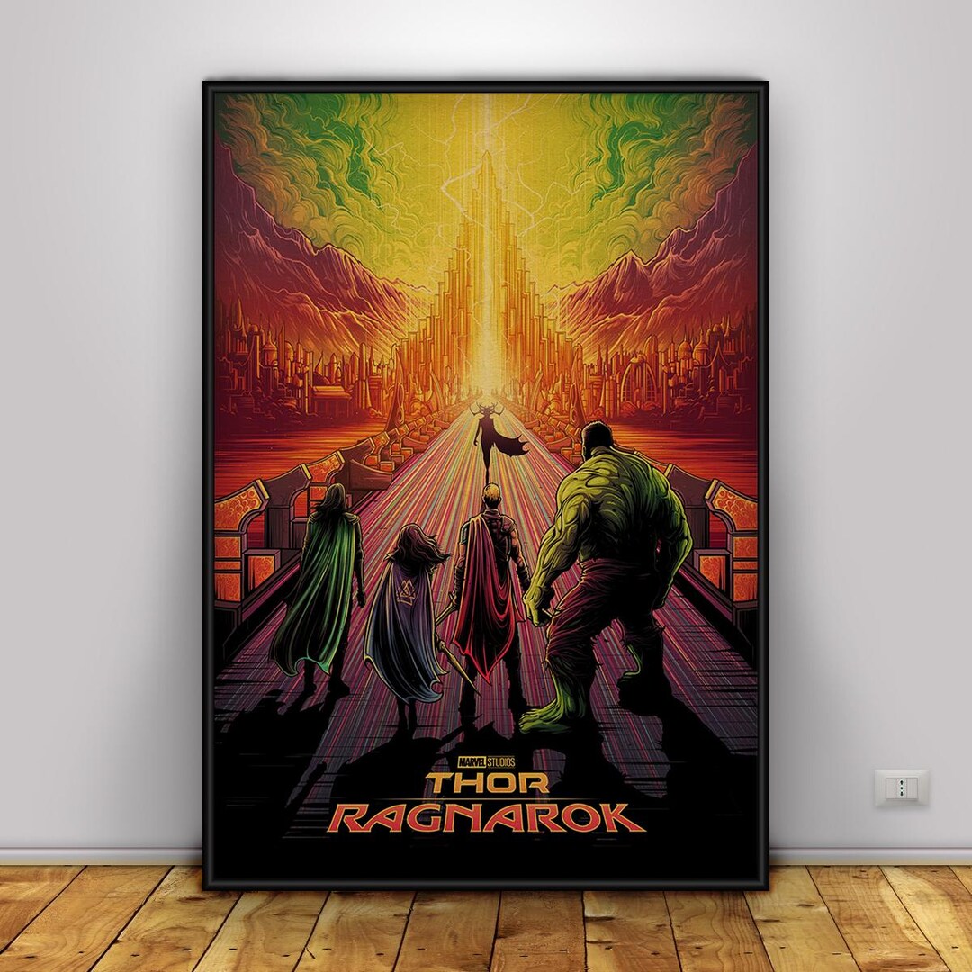 Thor Ragnarok Poster | Avengers Wall Art | Kraft Paper Print | Gift ...