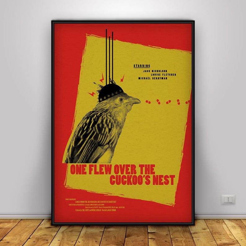 One Flew Over the Cuckoo's Nest Poster | Mcmurphy Wall Art | Kraft ...