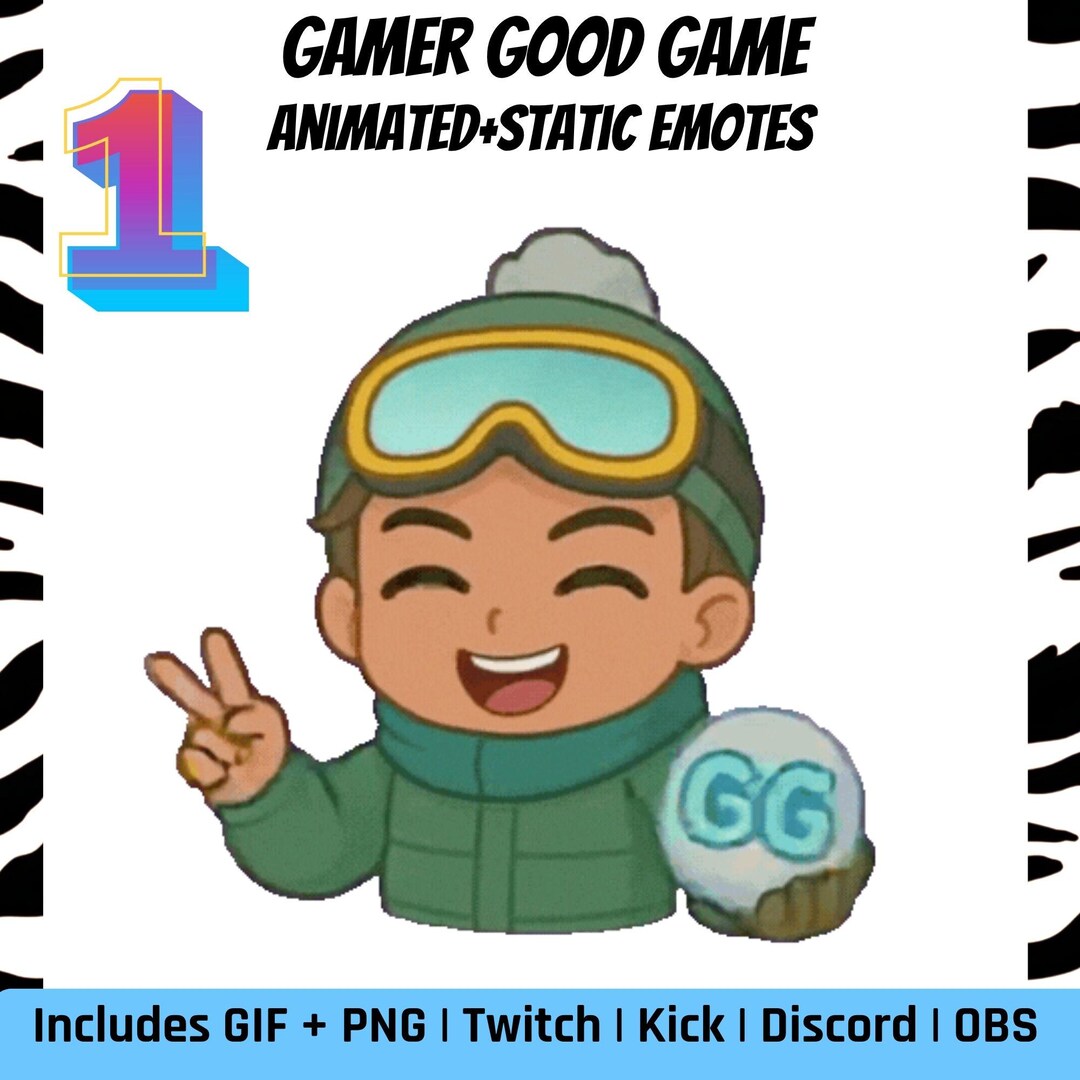 Gamer GG Emote: Good Game Animated Streamer Reaction (GIF, PNG) - Etsy