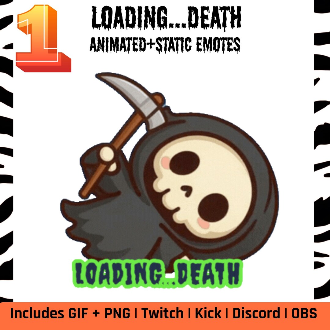 Grim Reaper Loading Emote | Animated GIF, PNG (digital Download) - Etsy