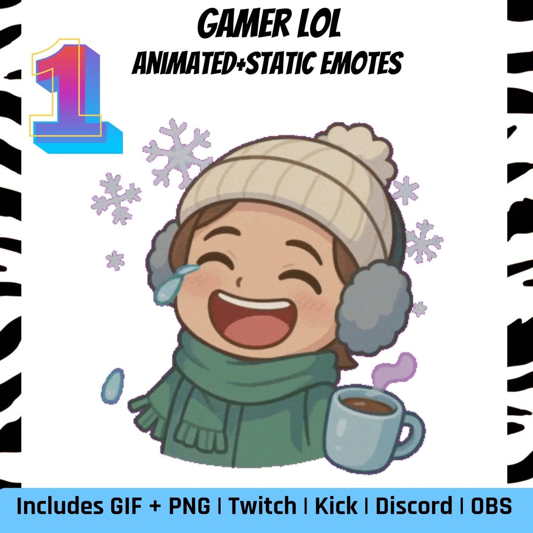 Gamer LOL Emote: Funny Laugh Animated Streamer Reaction (GIF, PNG) - Etsy