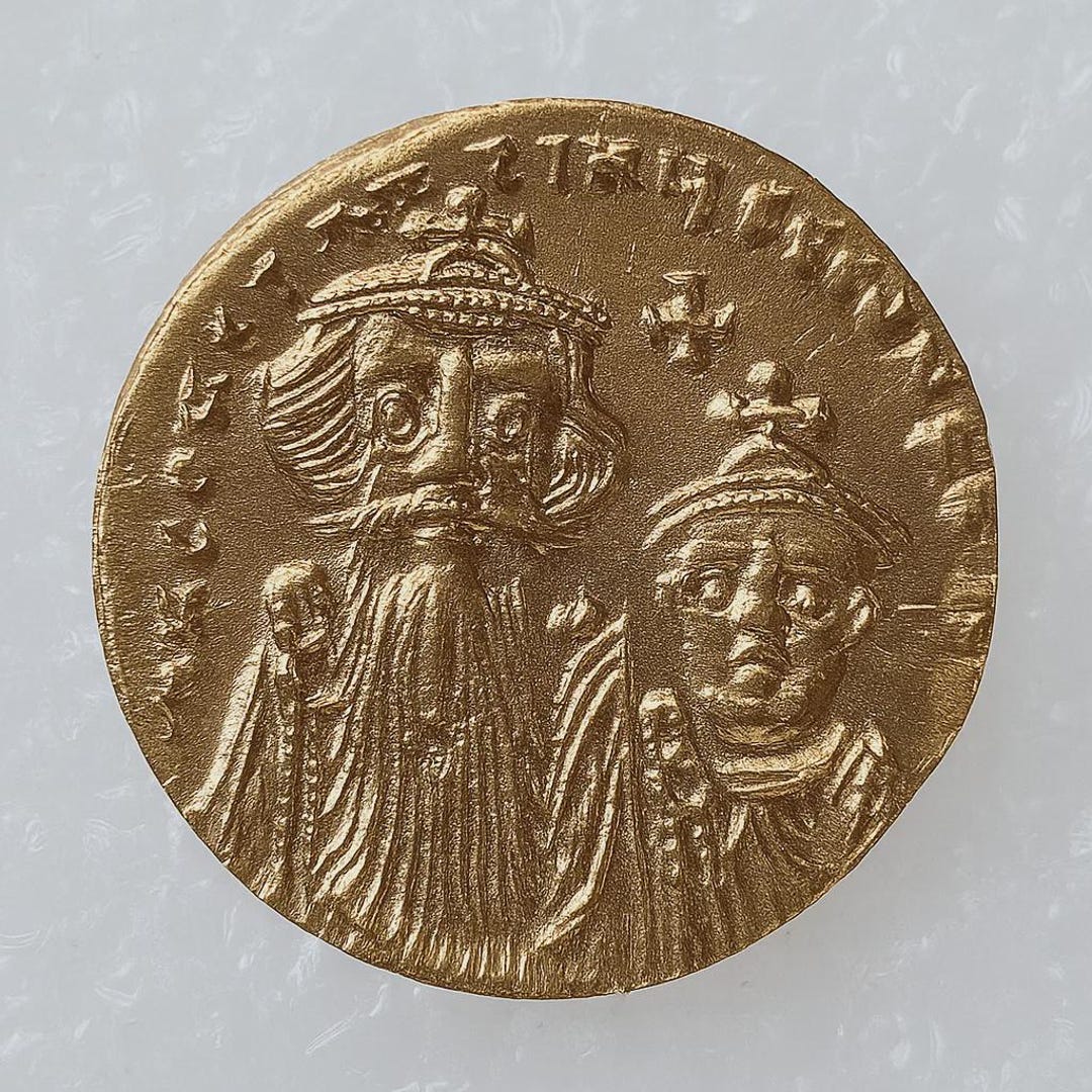 Gold-plated Byzantine Empire Solidus Coin – Decorative Reproduction ...