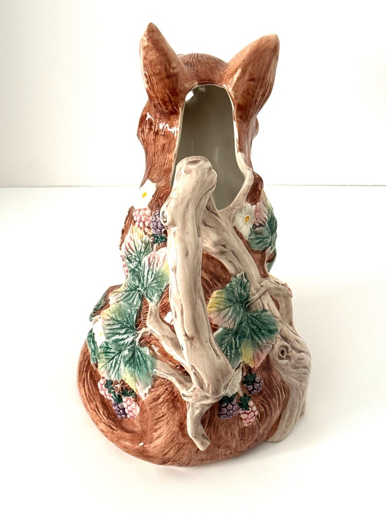 Fitz and Floyd FOX Pitcher--ceramic Fox Pitcher--ff Fox Water Pitcher ...