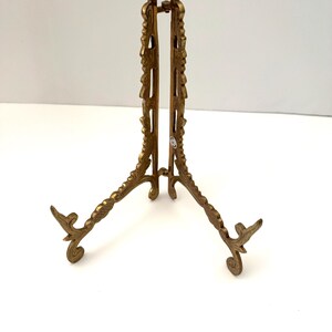 VTG Brass Easel--ornate Openwork Brass Tabletop Easel--small Decorative ...