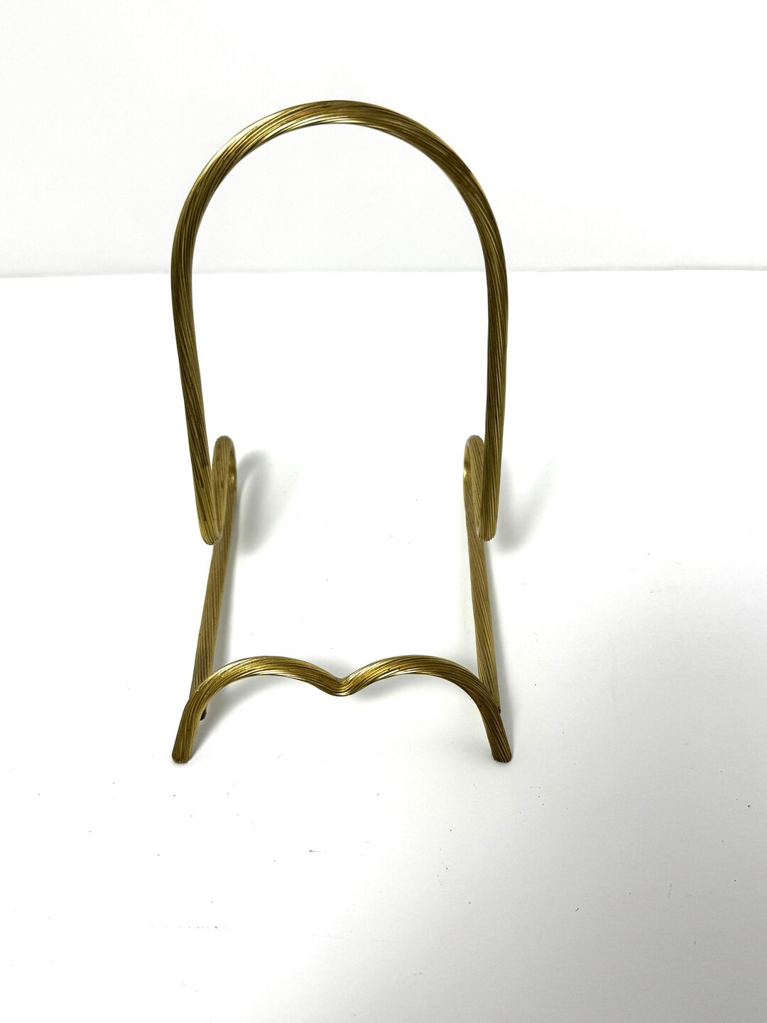 Gold Plate Stand--ribbed Gold Plate Stand--small Art Easel - Etsy