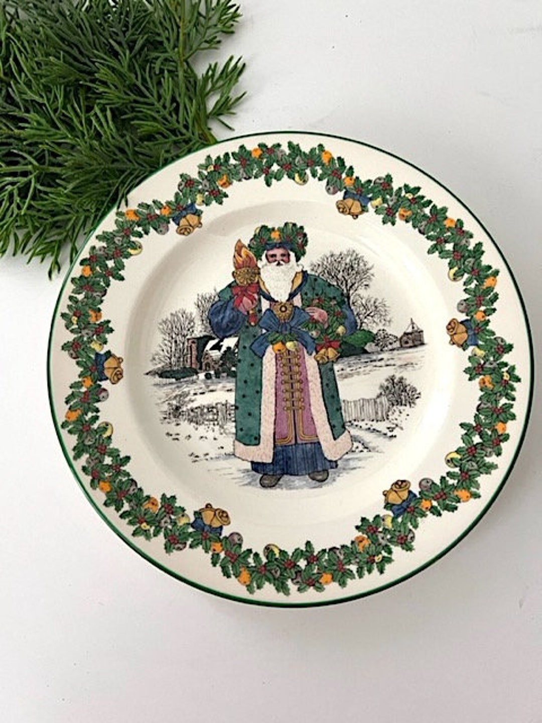 Spode British Santa Claus Plates--christmas Plate--vtg Spode Dinnerware ...