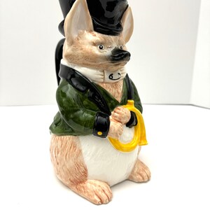Fitz and Floyd 1986 Fox Hunt Horn Pitcher--ceramic Fox Decanter--ff Fox ...