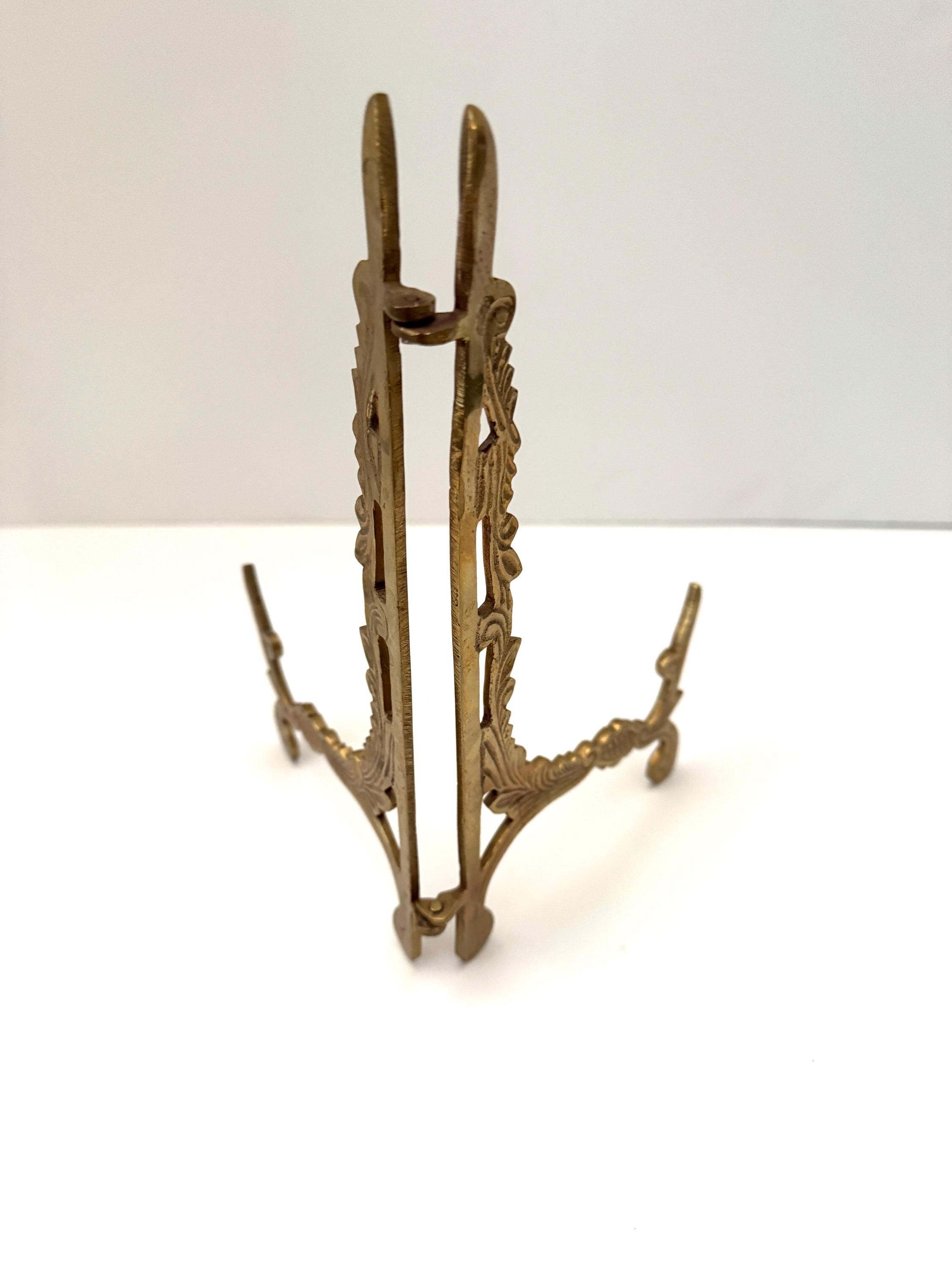 VTG Brass Easel--ornate Openwork Brass Tabletop Easel--small Decorative ...