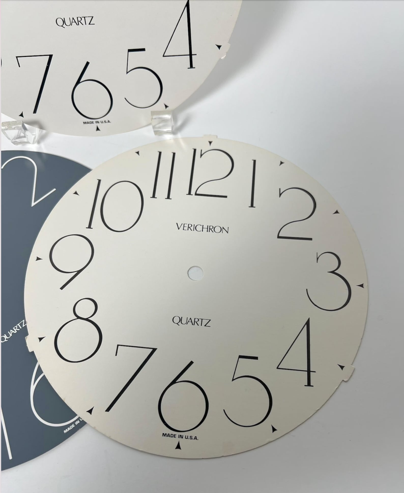 Set of 3 Paper Clock Faces--verichron Clock Face--vintage Clock Part - Etsy