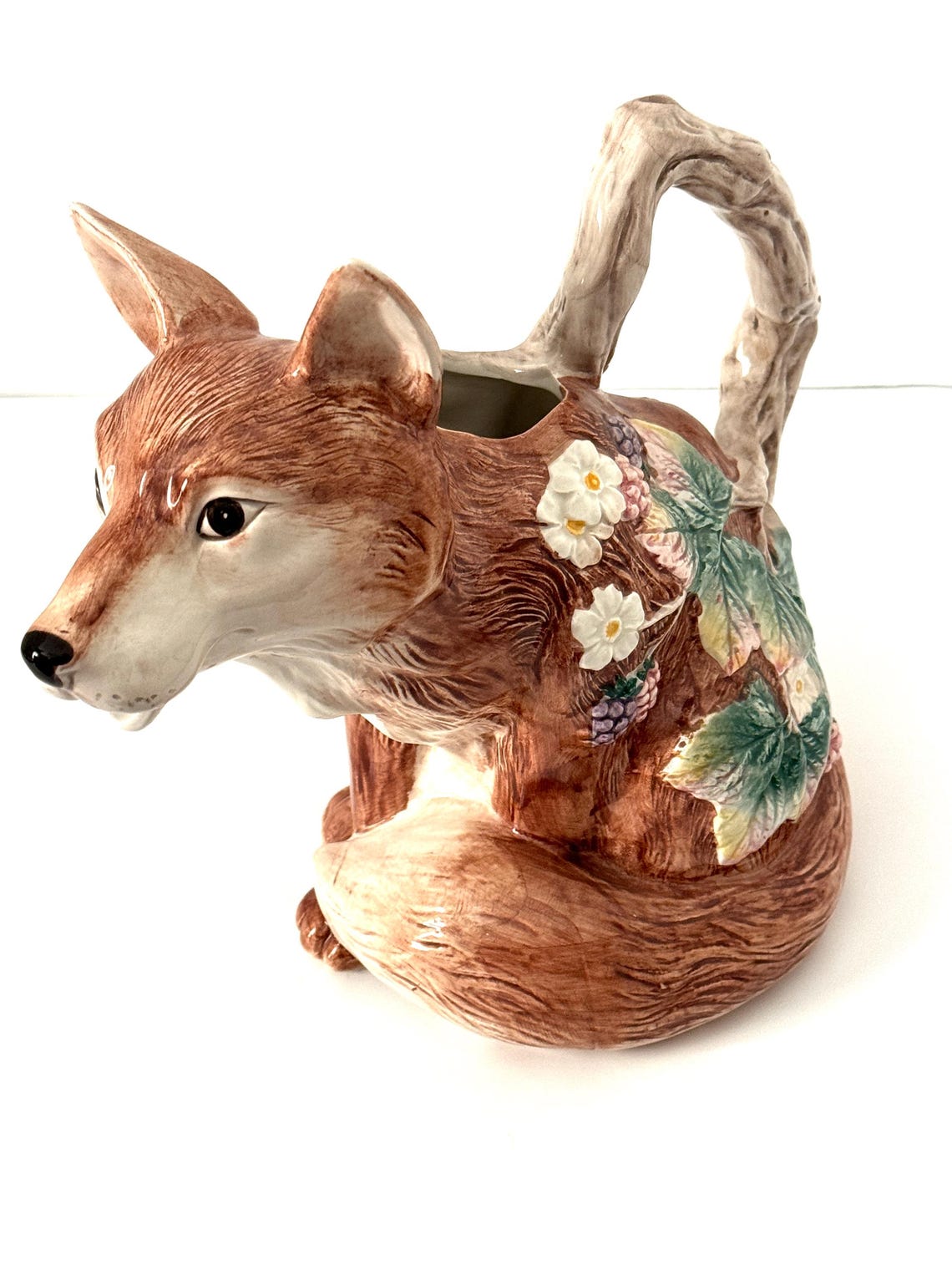 Fitz and Floyd FOX Pitcher--ceramic Fox Pitcher--ff Fox Water Pitcher ...