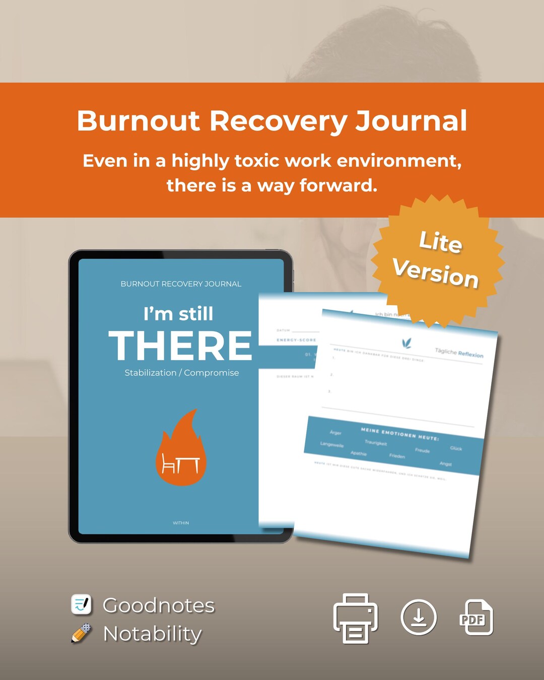 Burnout Recovery Journal for People Who Are Professionally Burned Out ...
