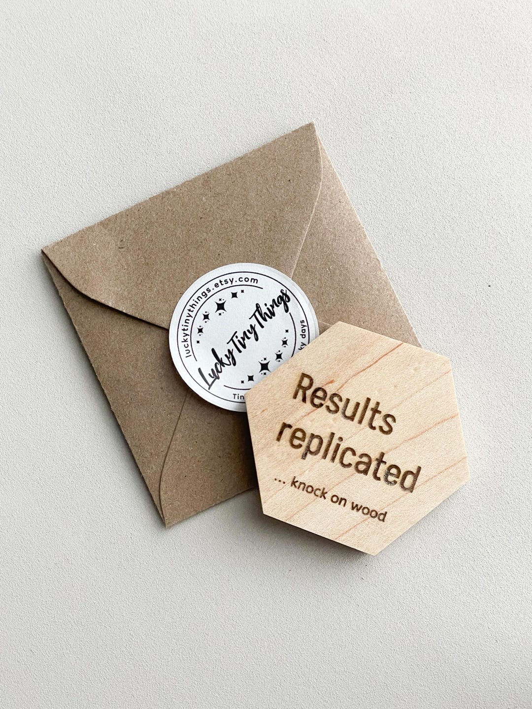 Engraved Solid Wood Magnet - Results Replicated …knock on Wood - Good ...