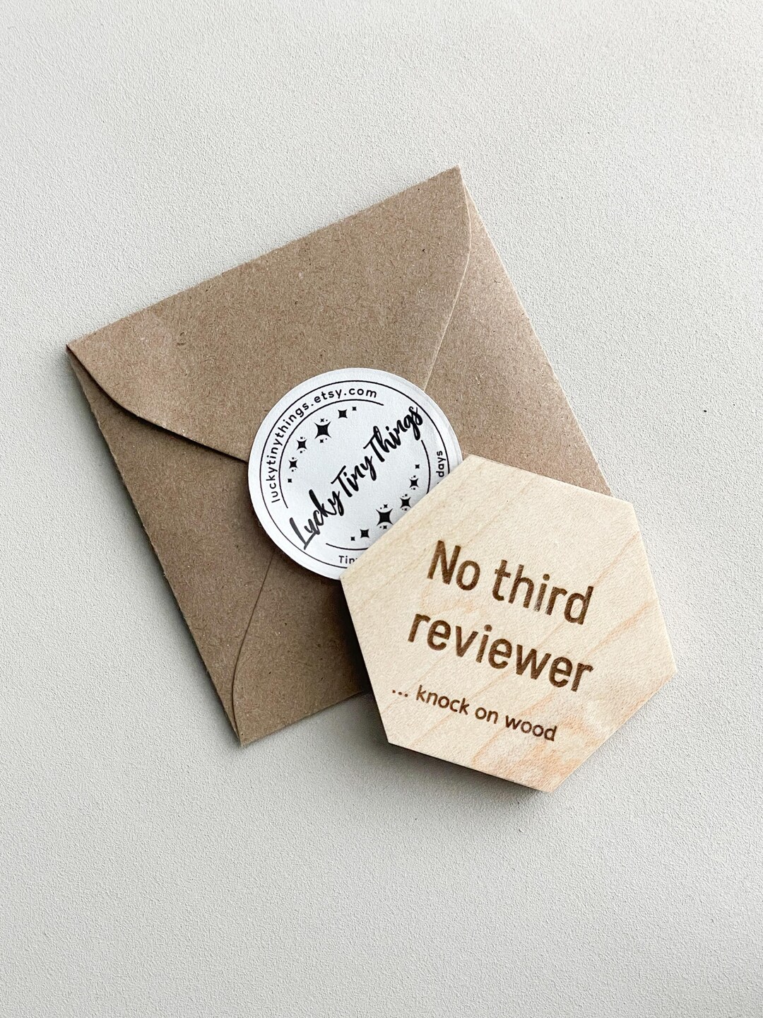 Engraved Solid Wood Magnet - No Third Reviewer …knock on Wood - Good ...