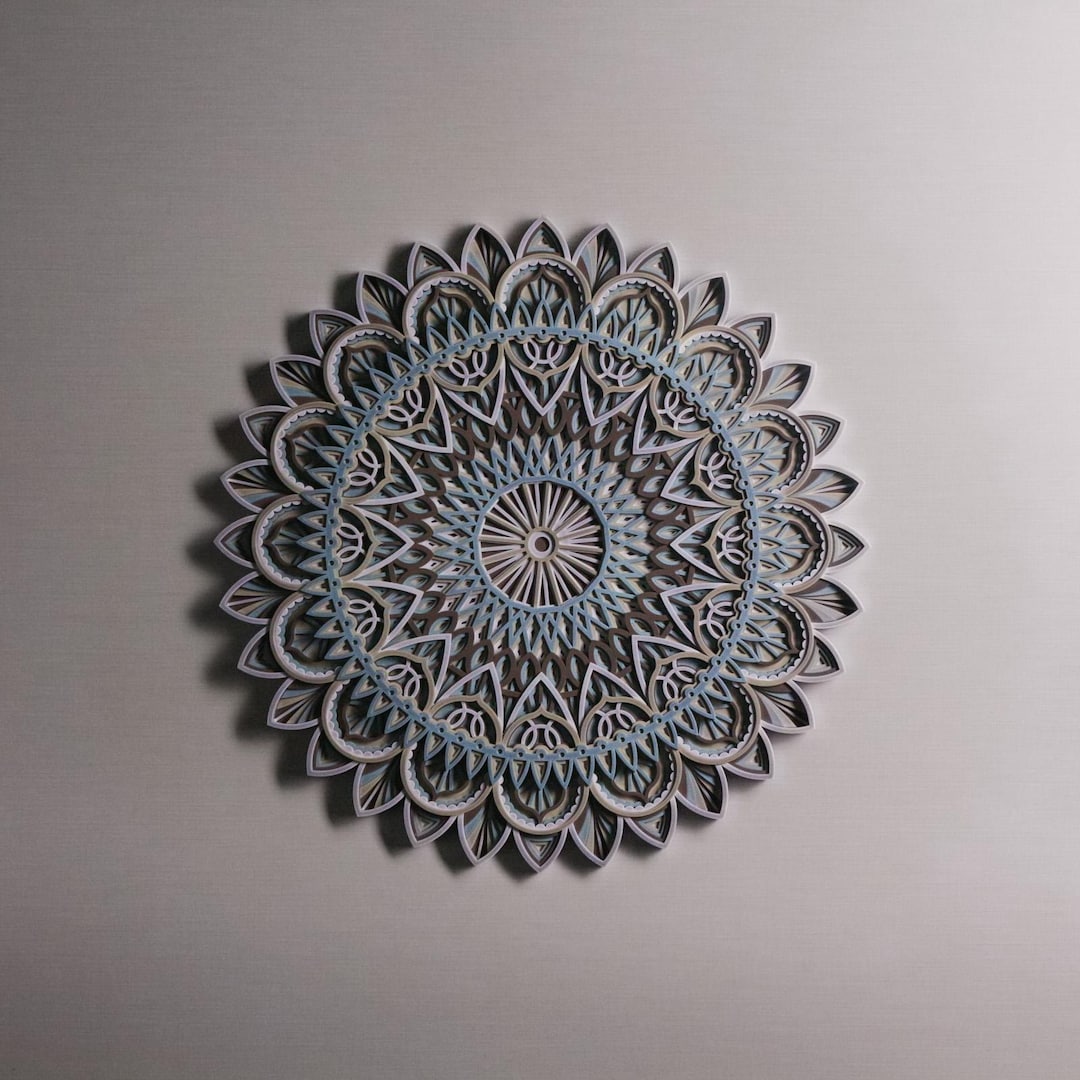 3D Mandala Wall Art: Layered Geometric Sculpture, Canyon Vista - Etsy
