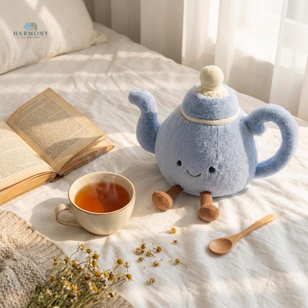 Kawaii Blue Teapot Plush - Etsy