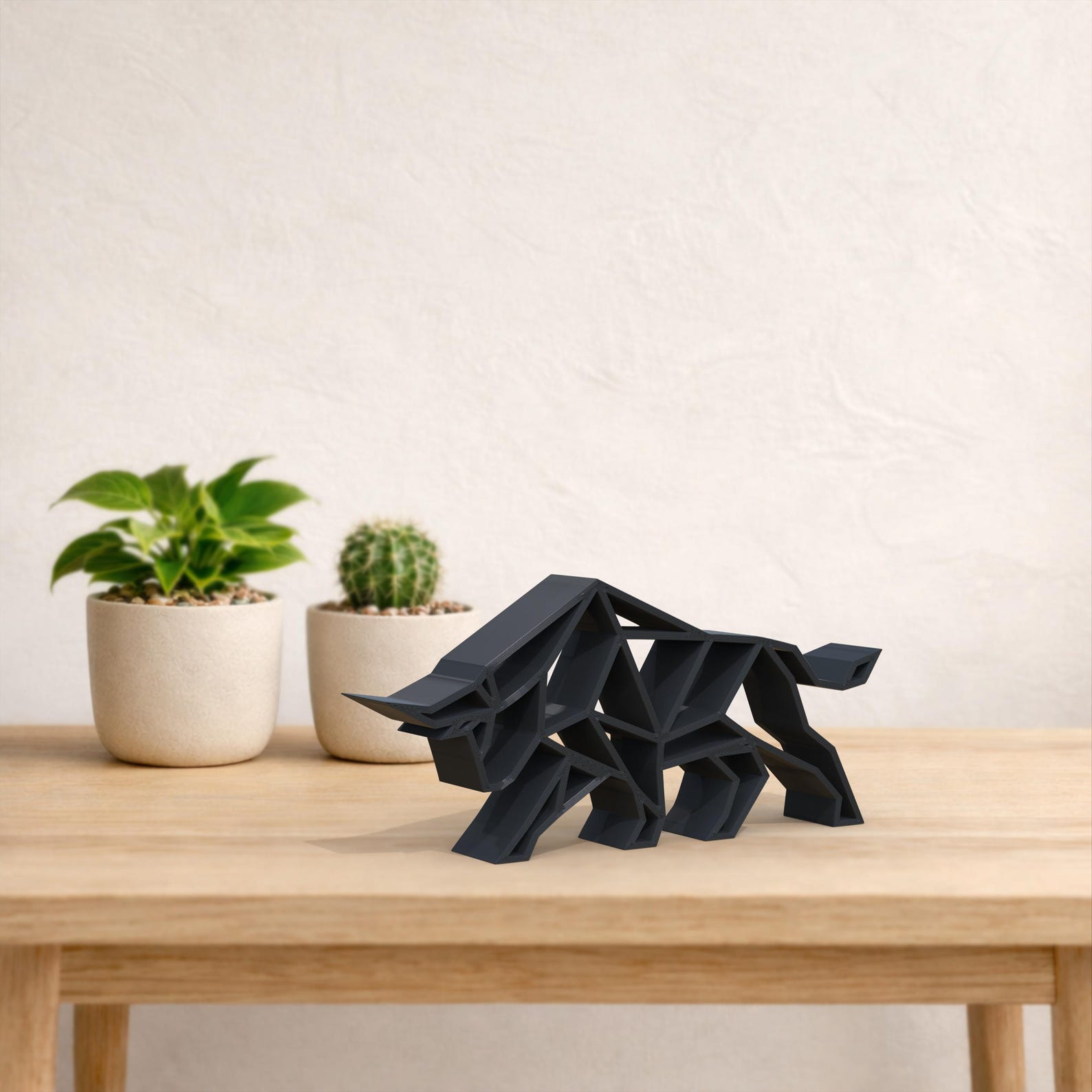 Toro geométrico decorativo | Escultura moderna low poly | Figura toro ...