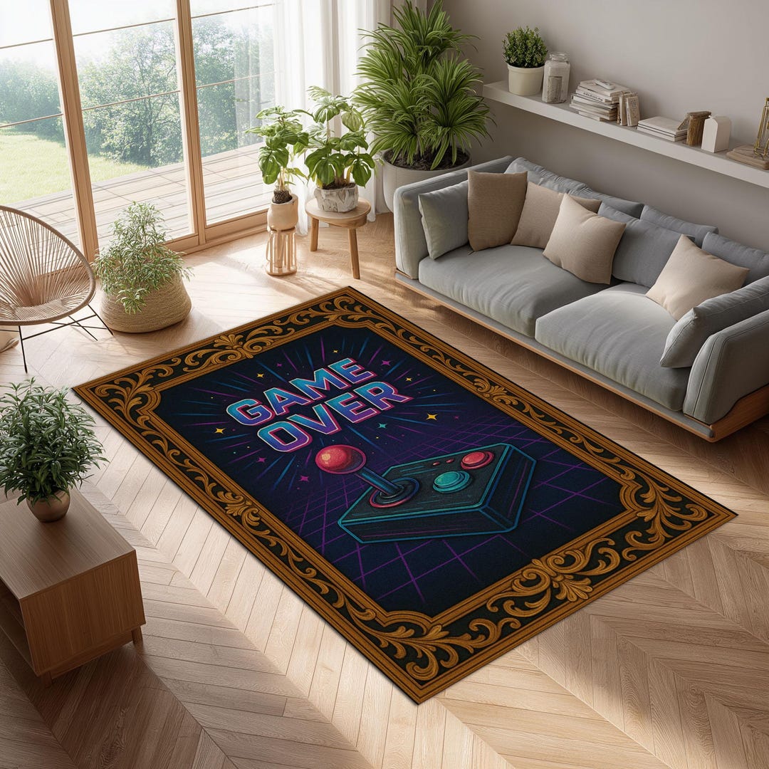 Retro Arcade Rug: 80s Gamer Room Decor - Etsy Australia