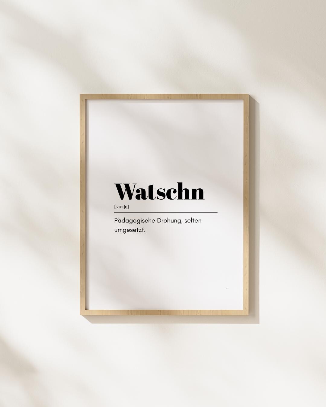Watschn – Bavarian Dialect Poster | Funny Dictionary Print | Bavaria ...