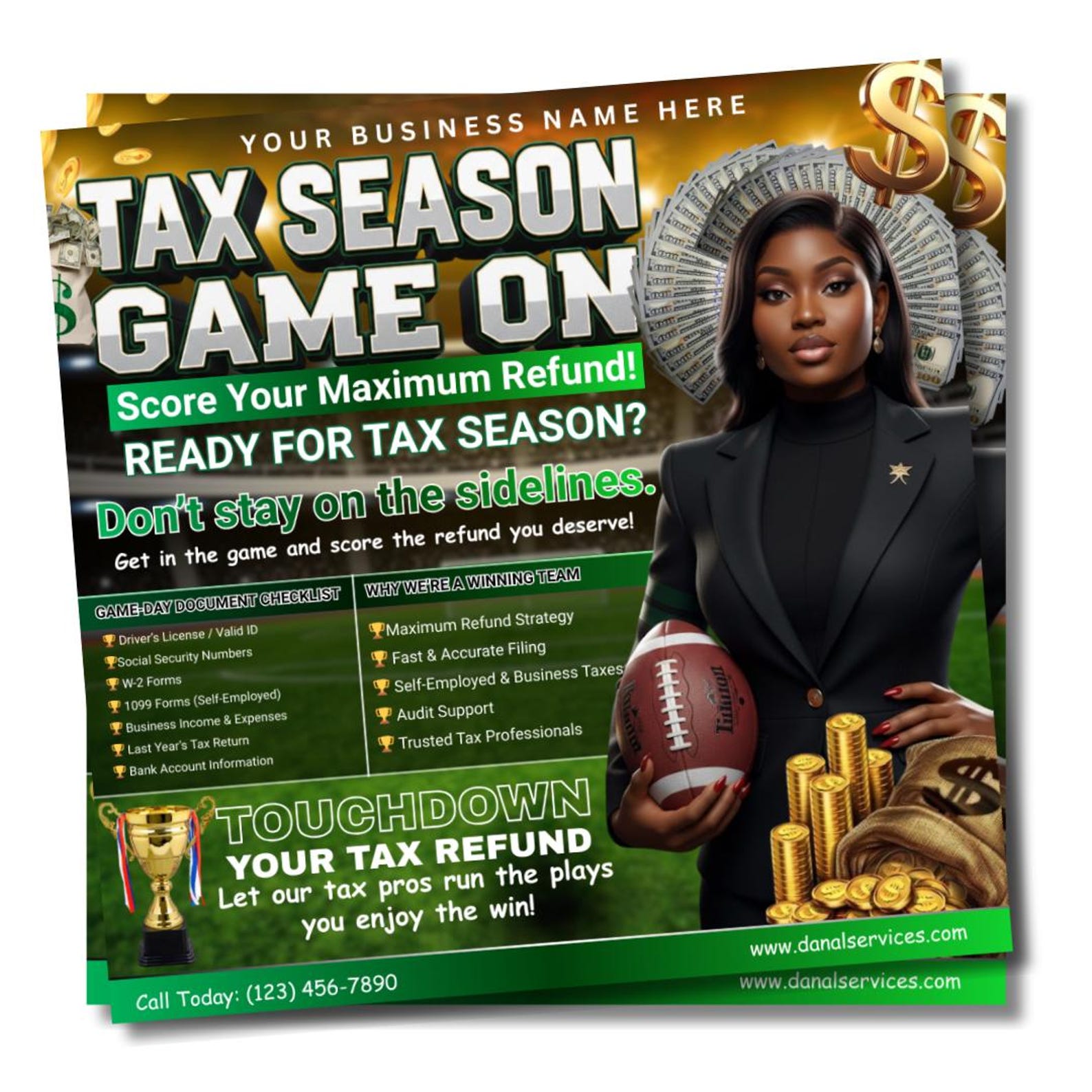 Tax Prep Flyer Template, Season Game on Tax Flyer, Tax Preparation ...