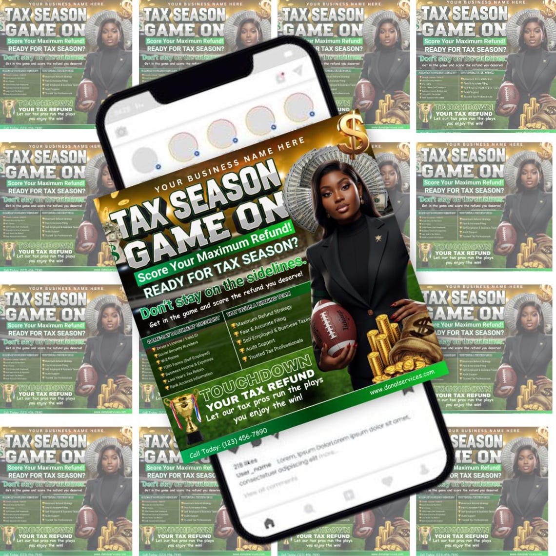 Tax Prep Flyer Template, Season Game on Tax Flyer, Tax Preparation ...
