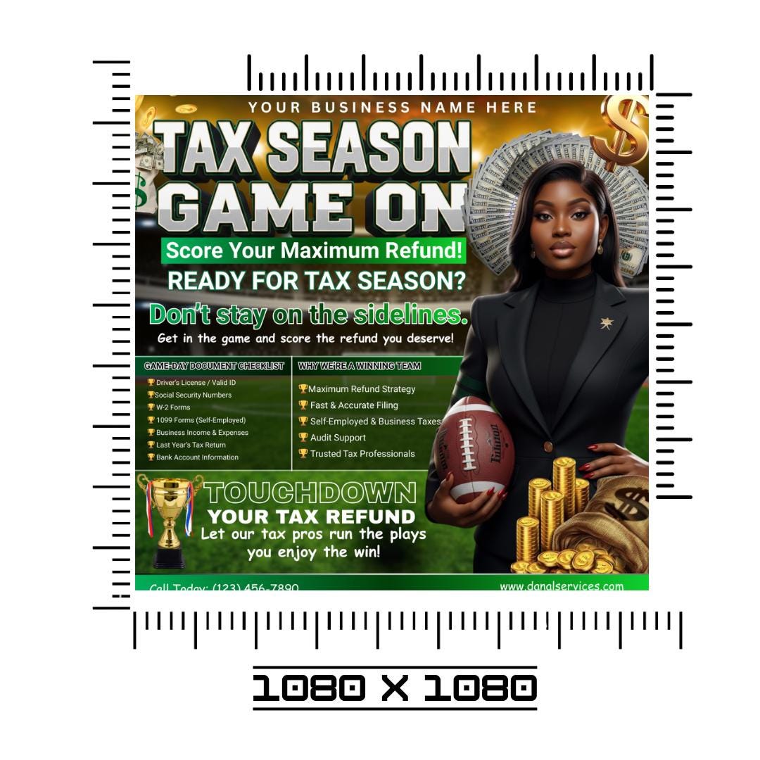 Tax Prep Flyer Template, Season Game on Tax Flyer, Tax Preparation ...