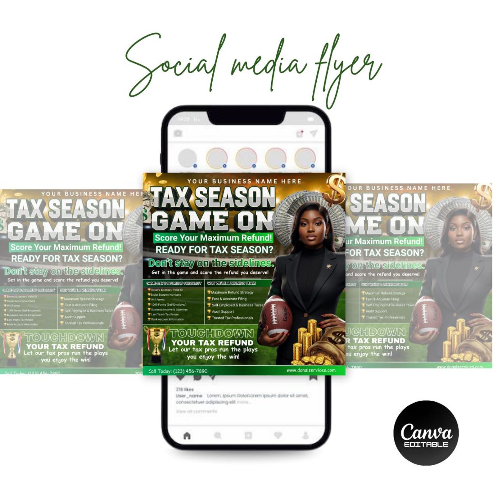 Tax Prep Flyer Template, Season Game on Tax Flyer, Tax Preparation ...