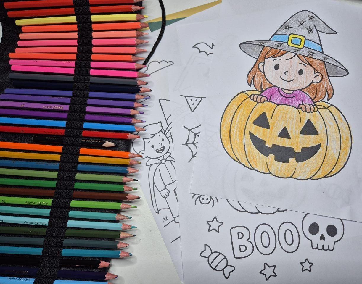Halloween Coloring Pages – Printable PDF for Kids; Pumpkins, Witches ...
