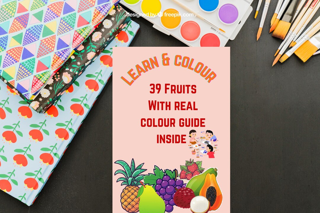 39 Fruits Colouring Book With Real Fruit Photos | Kids Printable ...