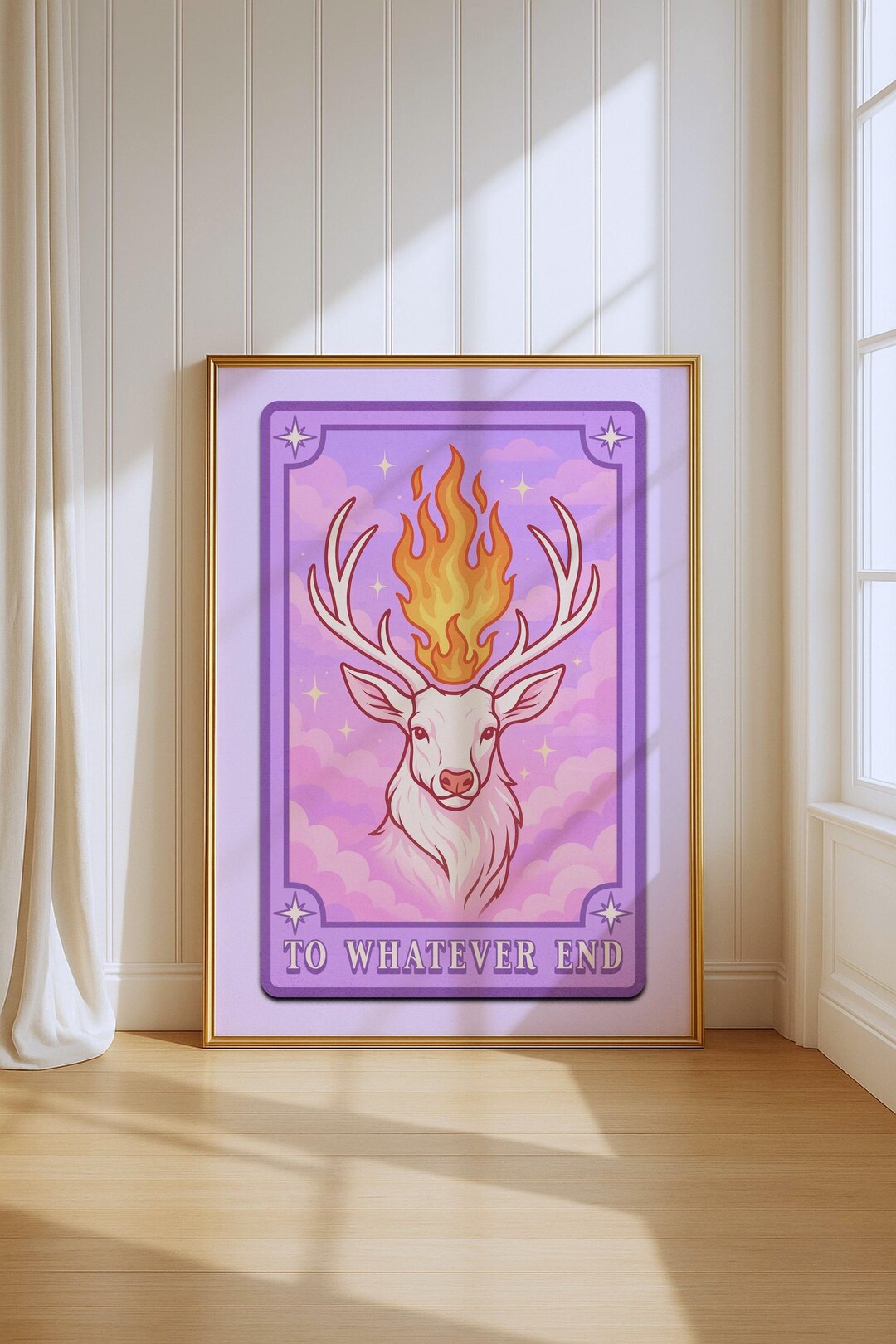 White Stag Tarot Print – Throne of Glass Fantasy Art - to Whatever End ...