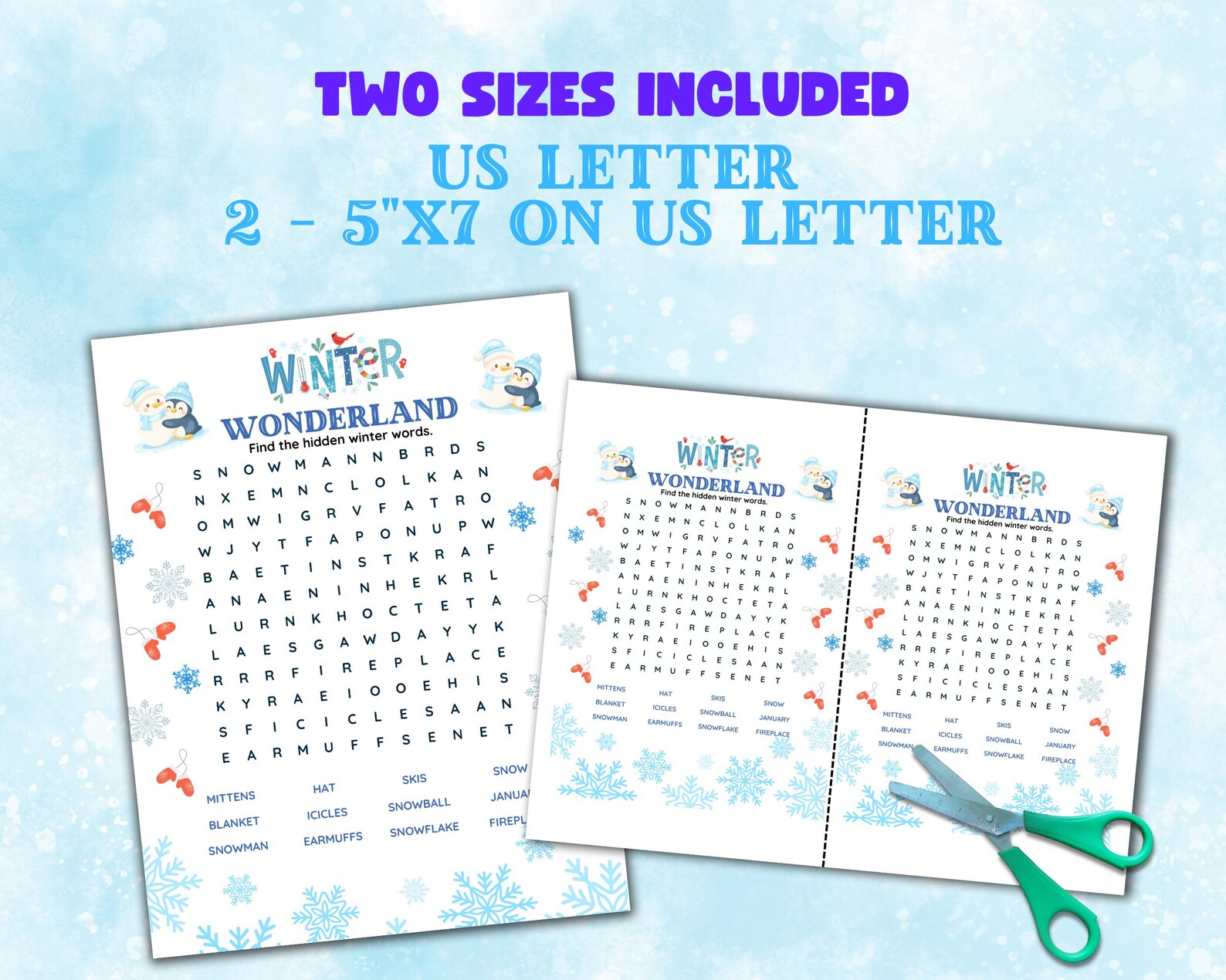 Winter Wonderland Word Search: Fun Christmas Printable Activity for All ...