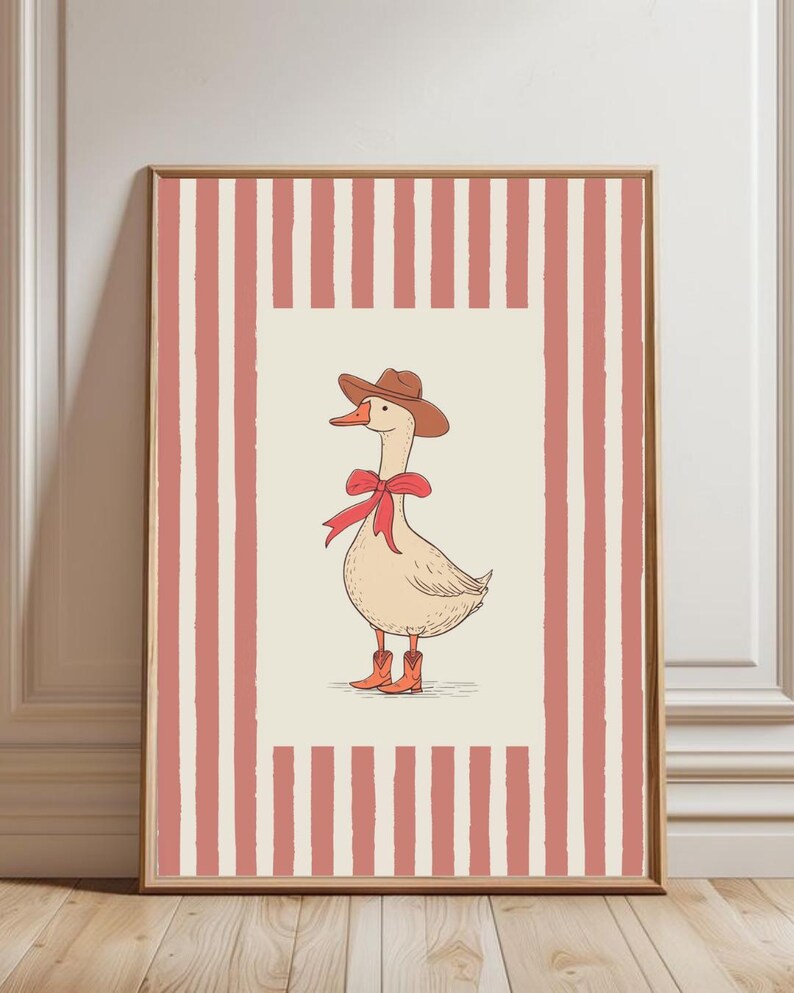 Duck Farmhouse Art Print: Vintage Country Style Poster - Etsy