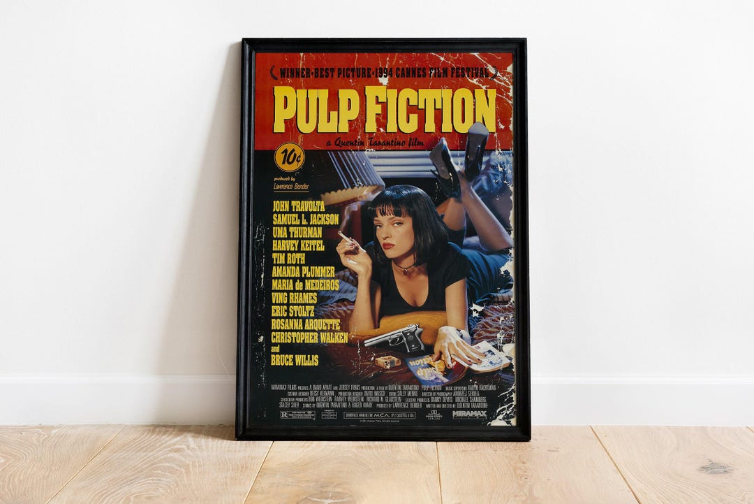 Pulp Fiction Poster: Mia Wallace Retro Tarantino Film Art - Etsy Australia