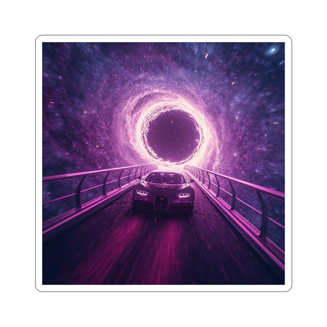 Neon Bugatti Sticker: Sci-fi Cosmic Tunnel Car Decal - Etsy Australia