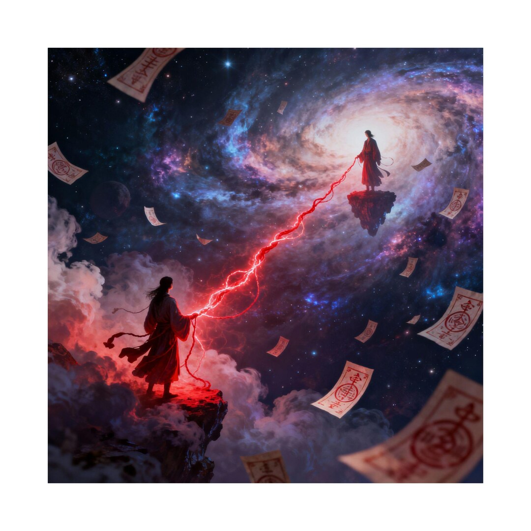 Crimson Thread of Cosmic Fate - Etsy