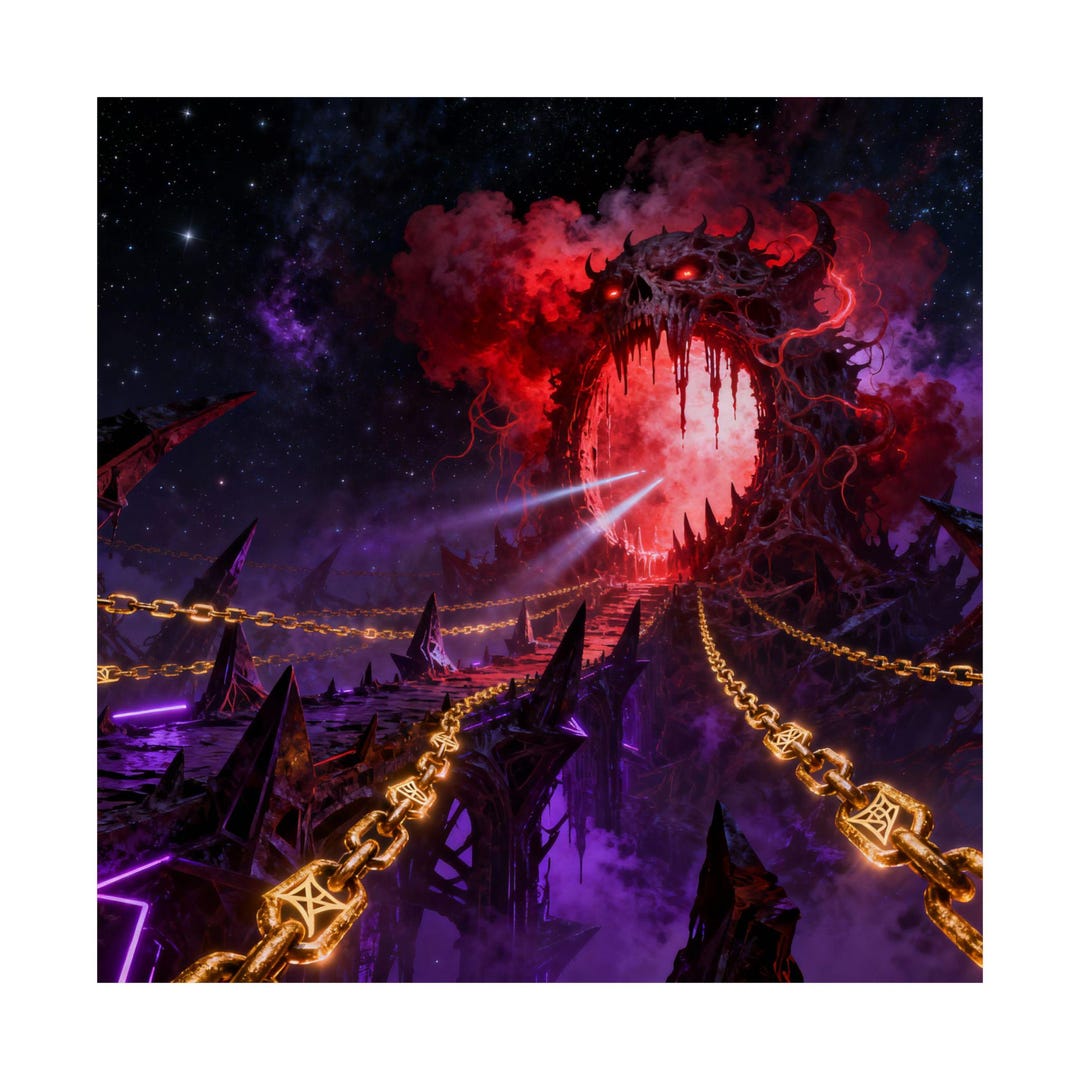 Infernal Cosmic Gate - Demonic Void Portal Art - Etsy
