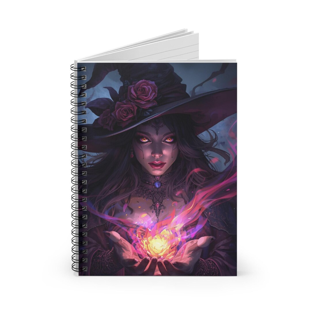 Mystical Witch Spiral Notebook | Aesthetic Stationery for Creative ...