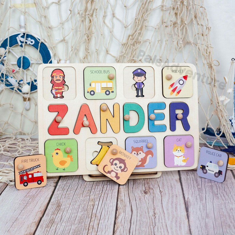 Children's Christmas Gifts,wooden Personalized Handmade Name Puzzle ...